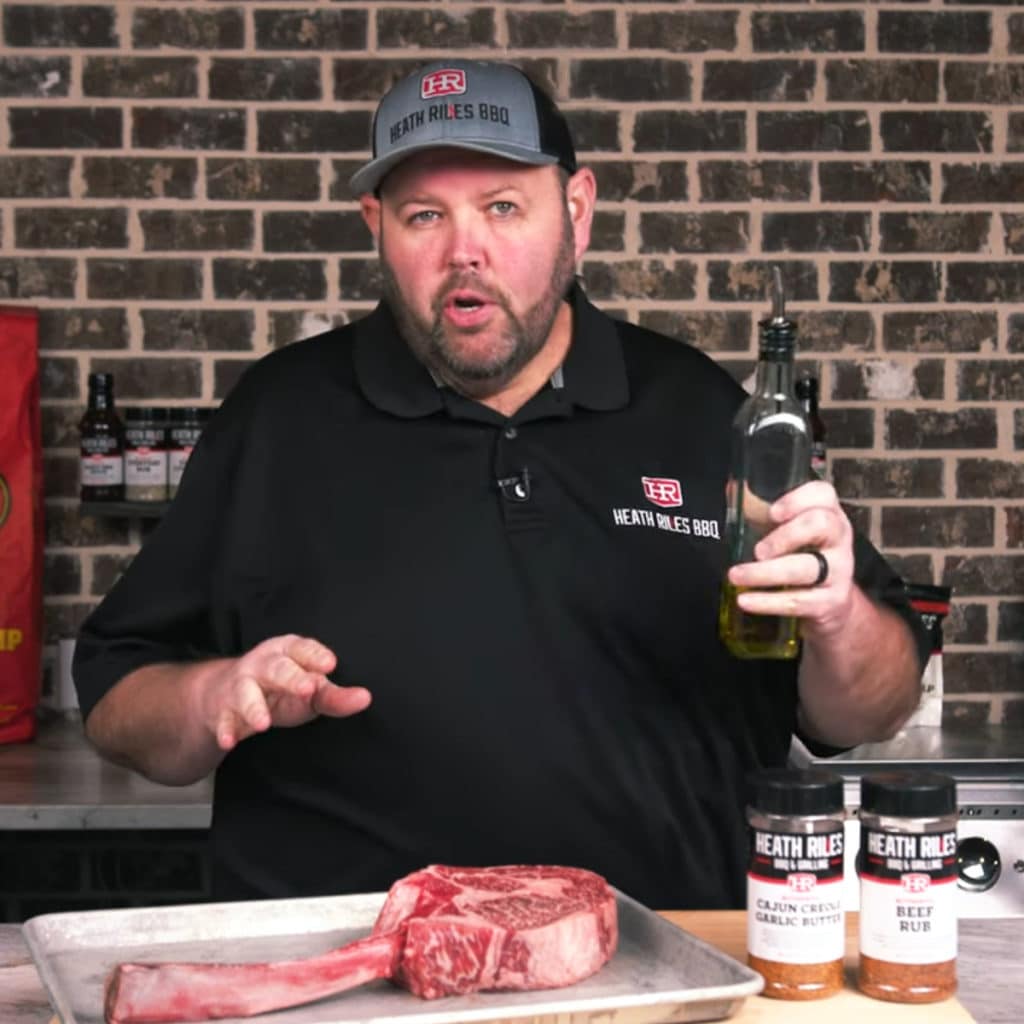 Wagyu Tomahawk Ribeye | Goldens' Cast Iron Cooker | Heath Riles BBQ