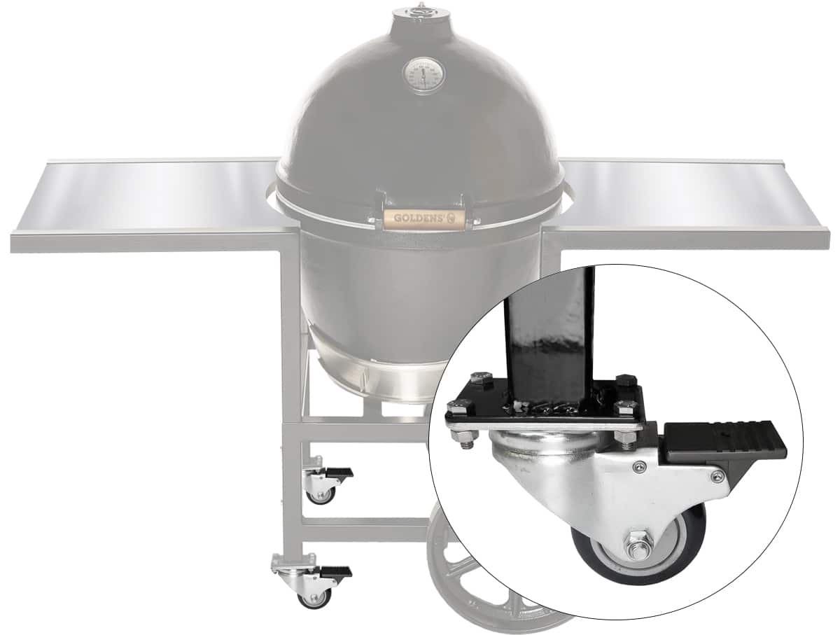 Cooker Cart Caster | Goldens' Cast Iron | Kamado | Made USA