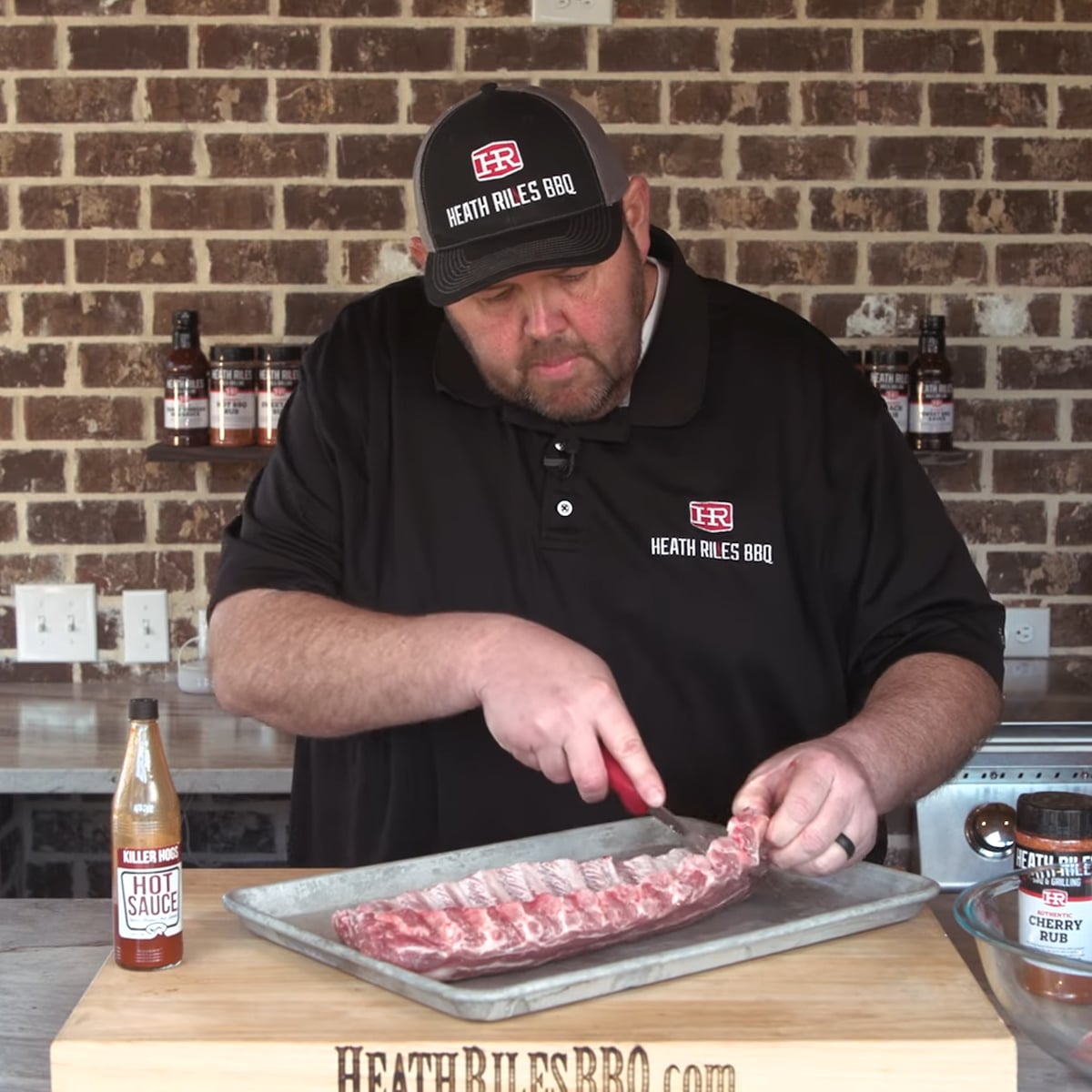 Hot Cherry Buffalo Ribs | Goldens' Cast Iron | Heath Riles BBQ