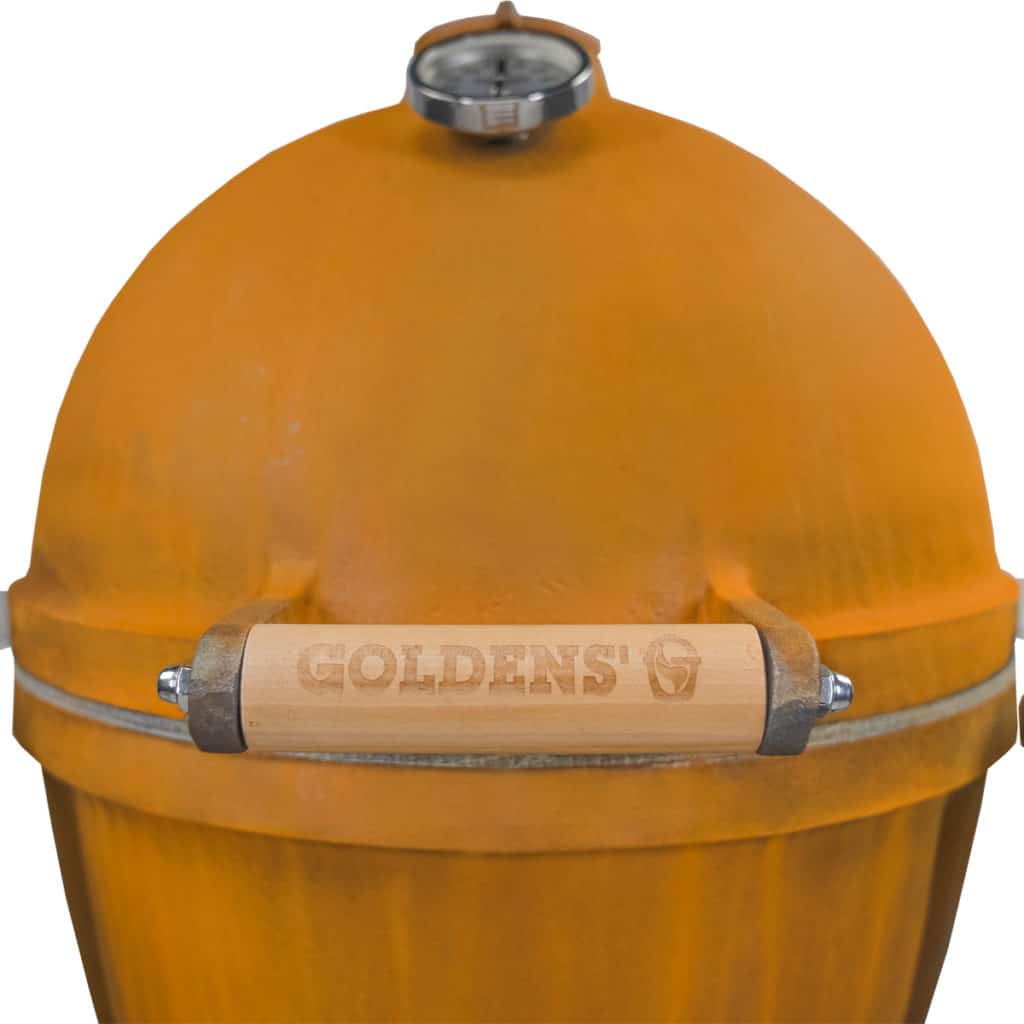 Rustic Goldens' Cast Iron 14" Mini Kamado Cooker | Made in USA